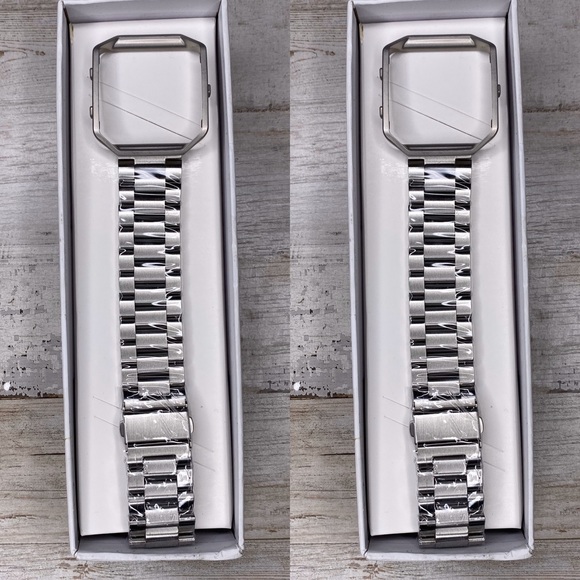 Accessories | Stainless Steel Silver Band For Fitbit Band | Poshmark